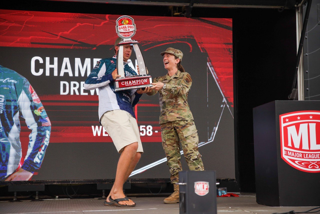 Rookie Drew Gill wins first Major League Fishing Bass Pro Tour Event at ...